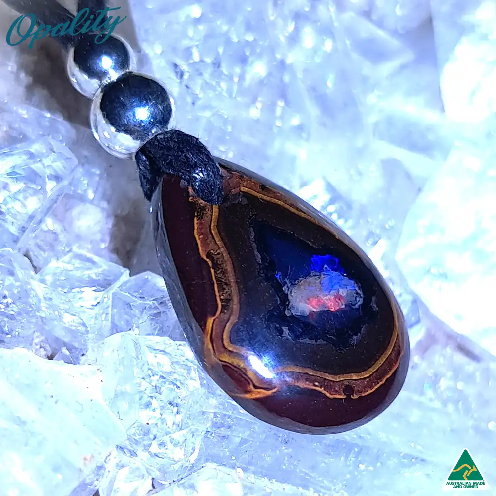 Australian Yowah Nut Boulder Opal & 925 Drilled Pendant 10ct | Opality